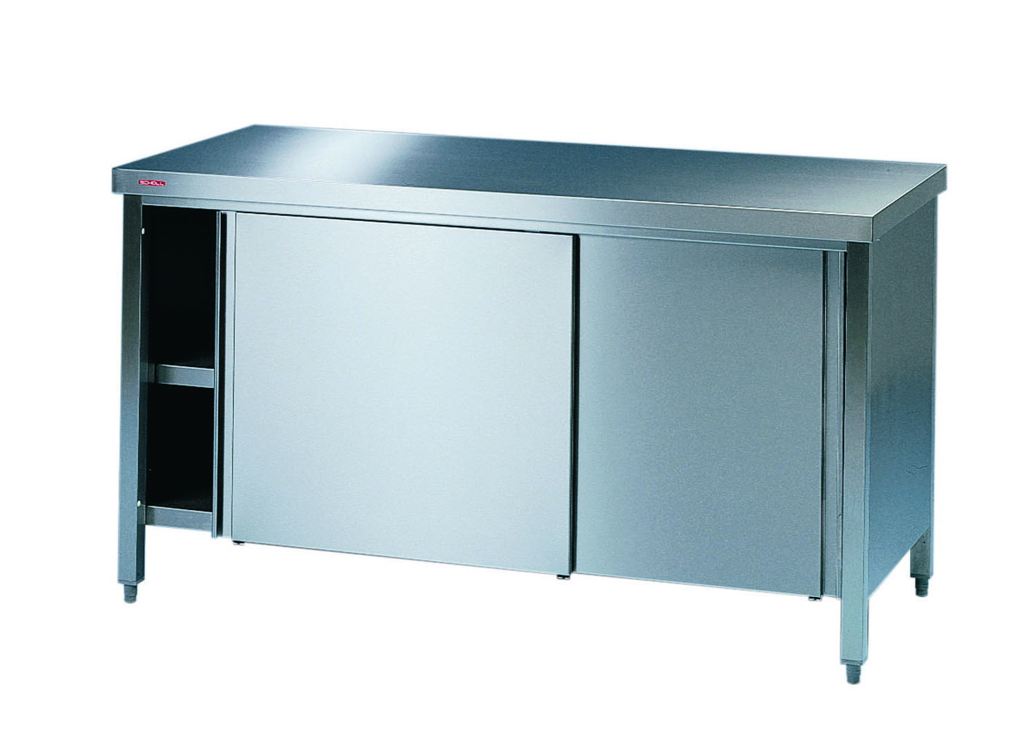 SCHOLL Edelstahl Schranktisch mit Schiebetüren - Tiefe 700 mm für die Gastronomie | GastroXtrem ...