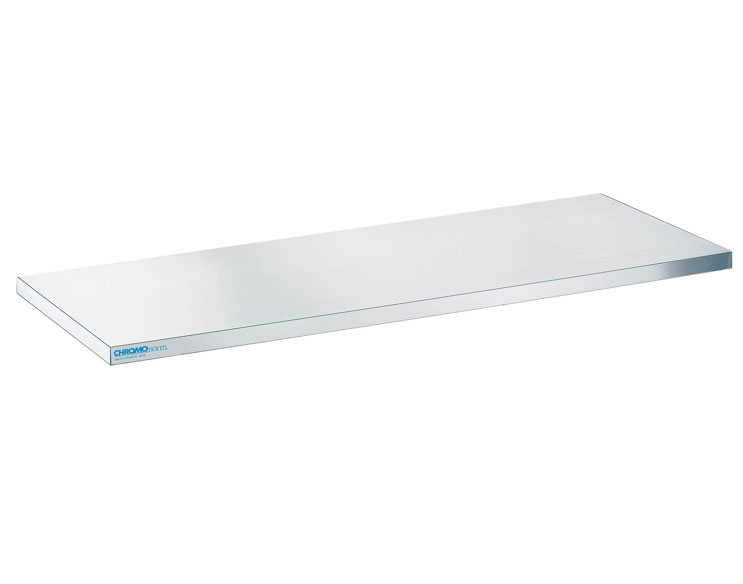 Edelstahl Tischplatte CHROMOnorm 50mm schalldämmend unterfüttert | Edelstahl Arbeitsplatten nach ...